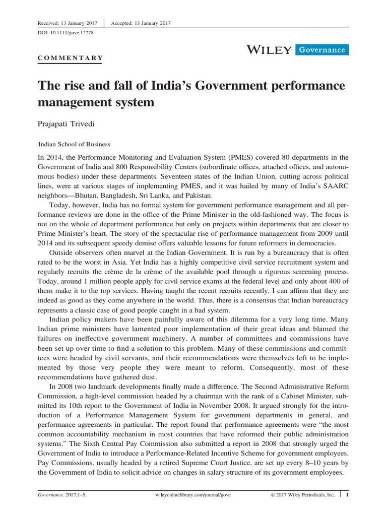 The Rise and Fall of Indias Government Poi | PDF | Government Of India ...