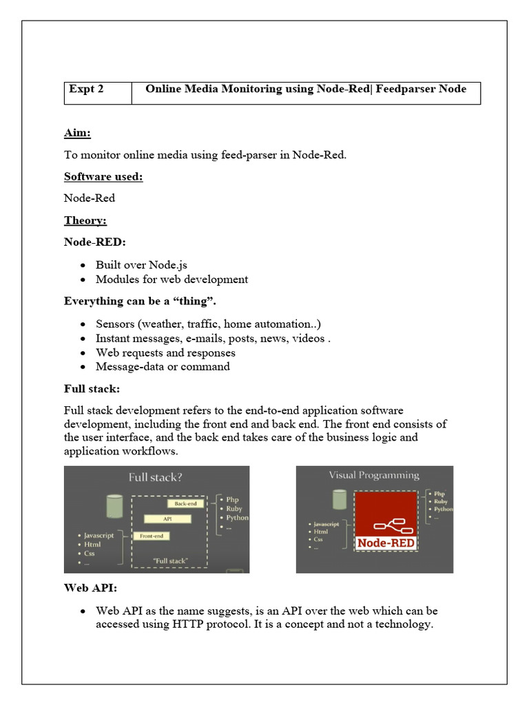 Online Media Monitoring Using Node-Red - Feedparser Node | PDF | Mass Media | World Wide Web