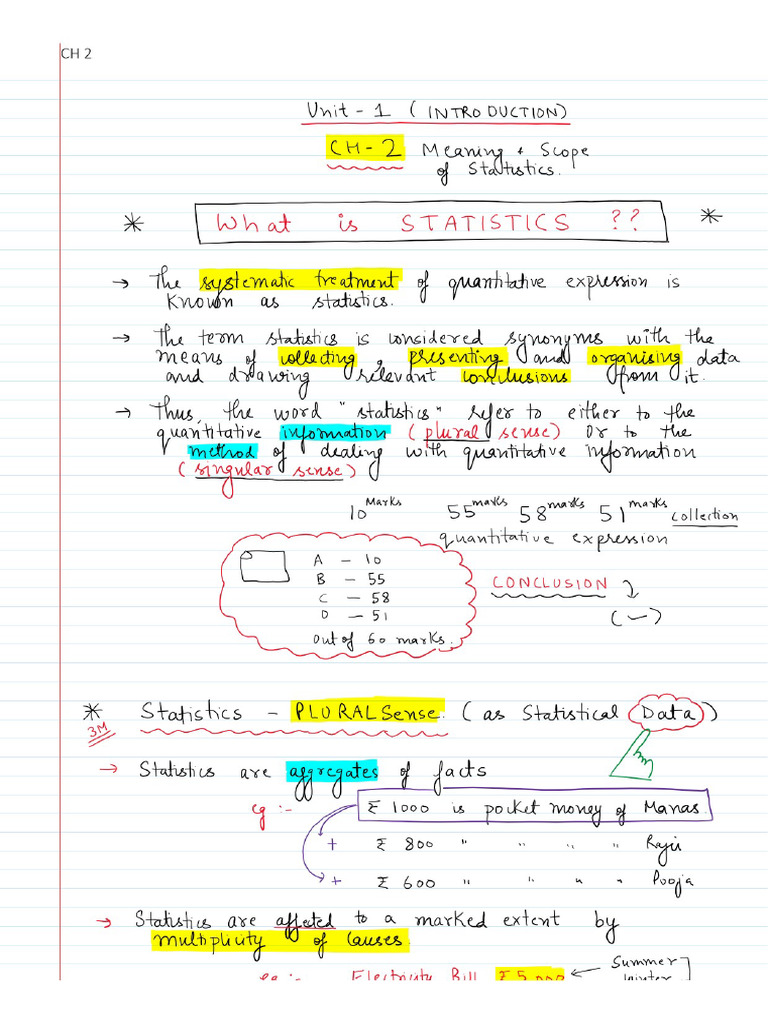 Meaning and Scope of Statistics | PDF
