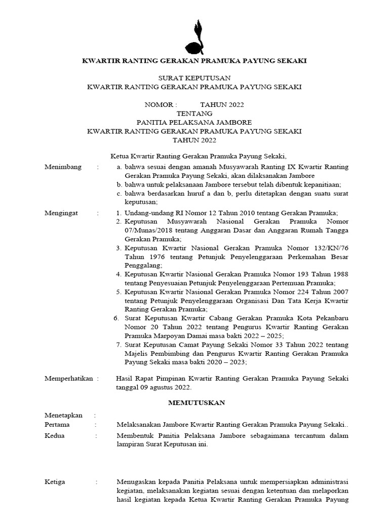 SK Jambore Ranting Dan Pesta Siaga | PDF