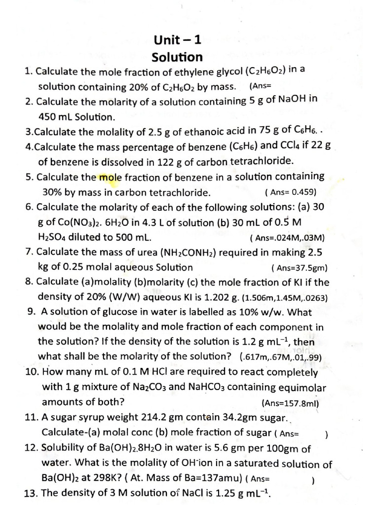 Solution PYQ's | PDF