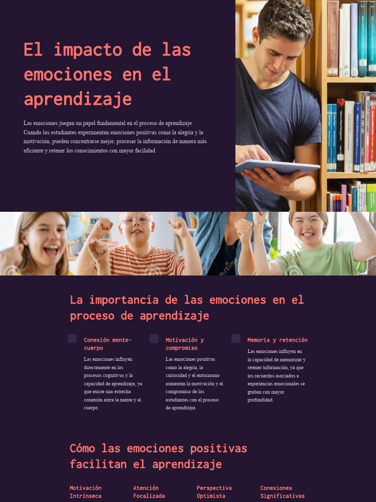 El Impacto de Las Emociones en El Aprendizaje | PDF | Las emociones | Motivación