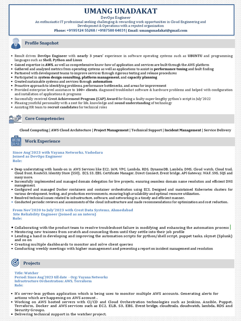 Profile Snapshot: Phone | PDF | Amazon Web Services | Cloud Computing