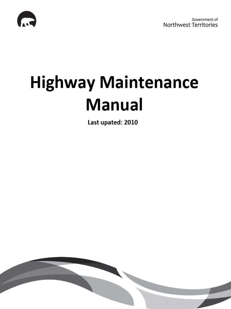 Highway Maintenance Manual 1 | PDF | Road Surface | Road