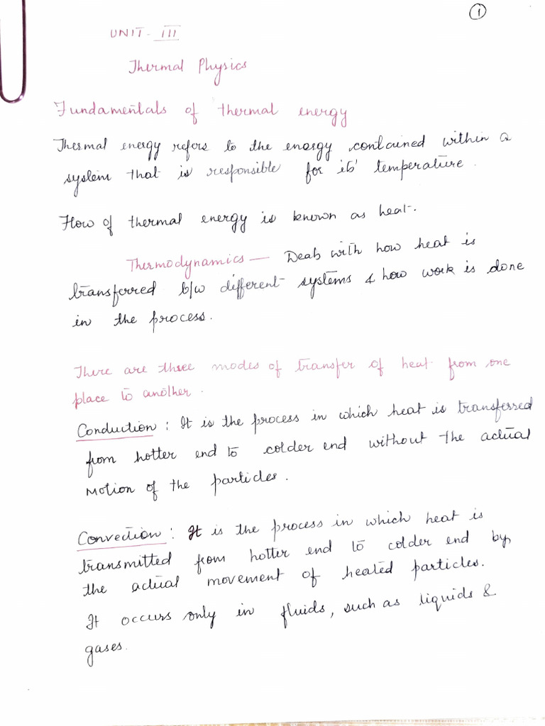 Unit 3 Thermal Physics | PDF