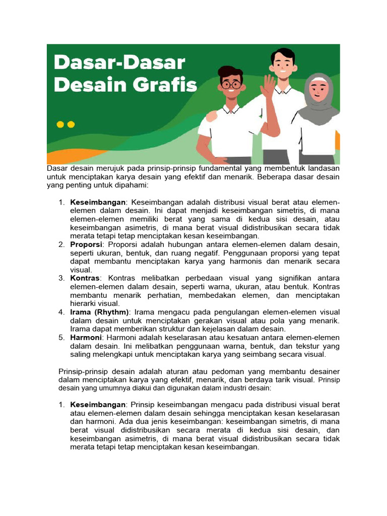 Prinsip Dasar Desain Visual | PDF