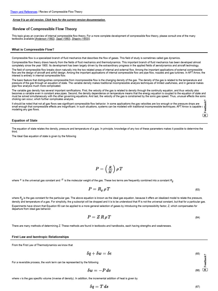 Review of Compressible Flow Theory | PDF | Fluid Dynamics | Gases
