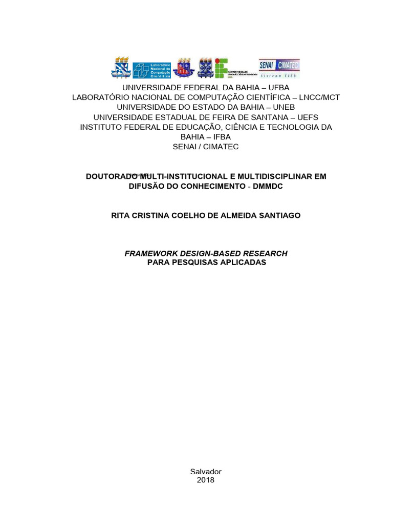 2 - Framework DBR | PDF | Aprendizado | Pedagogia