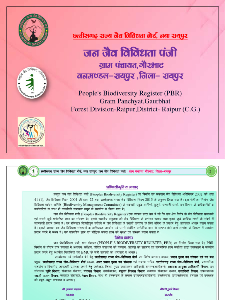 People's Biodiversity Register Overview | PDF | Plants | Botany