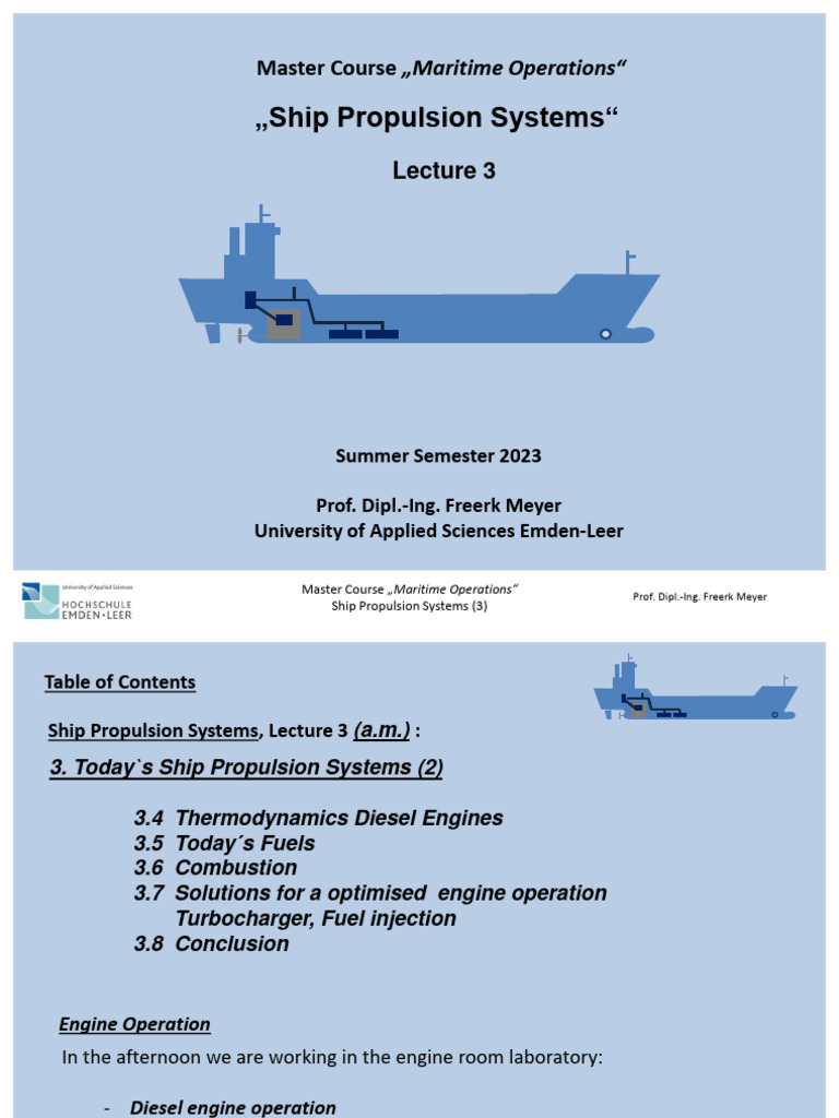 MMO Ship Propulsion Systems - 03 | PDF | Engines | Diesel Engine