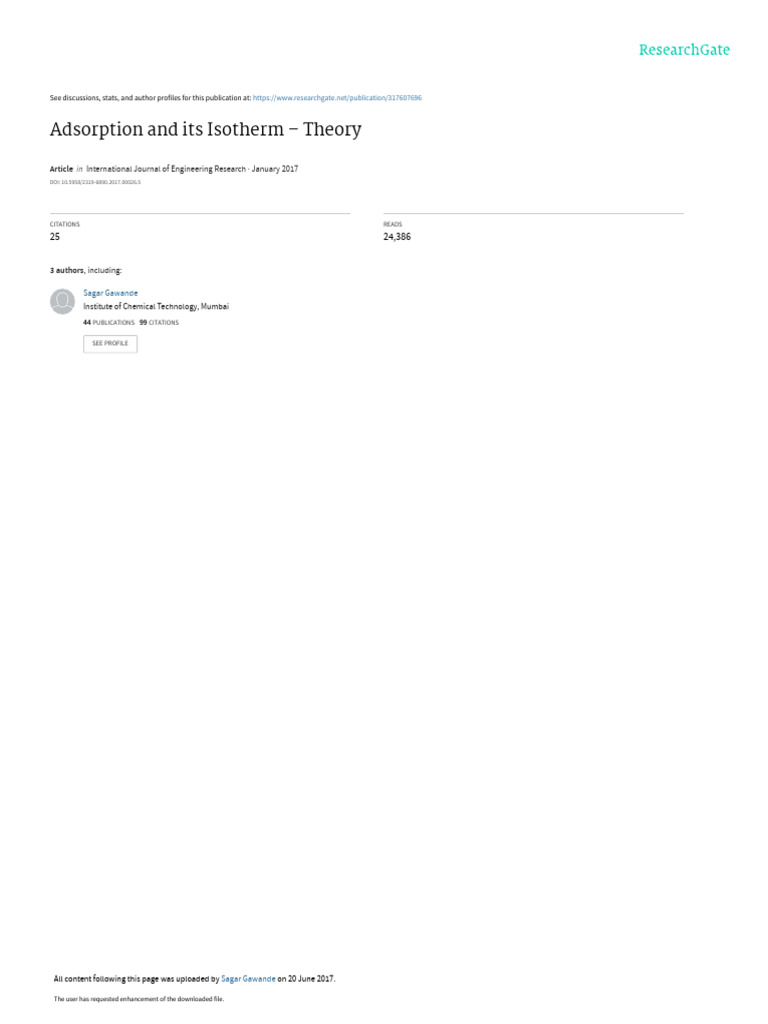 Ads or Ption and Its Is Other M Theory | PDF | Adsorption | Condensed ...