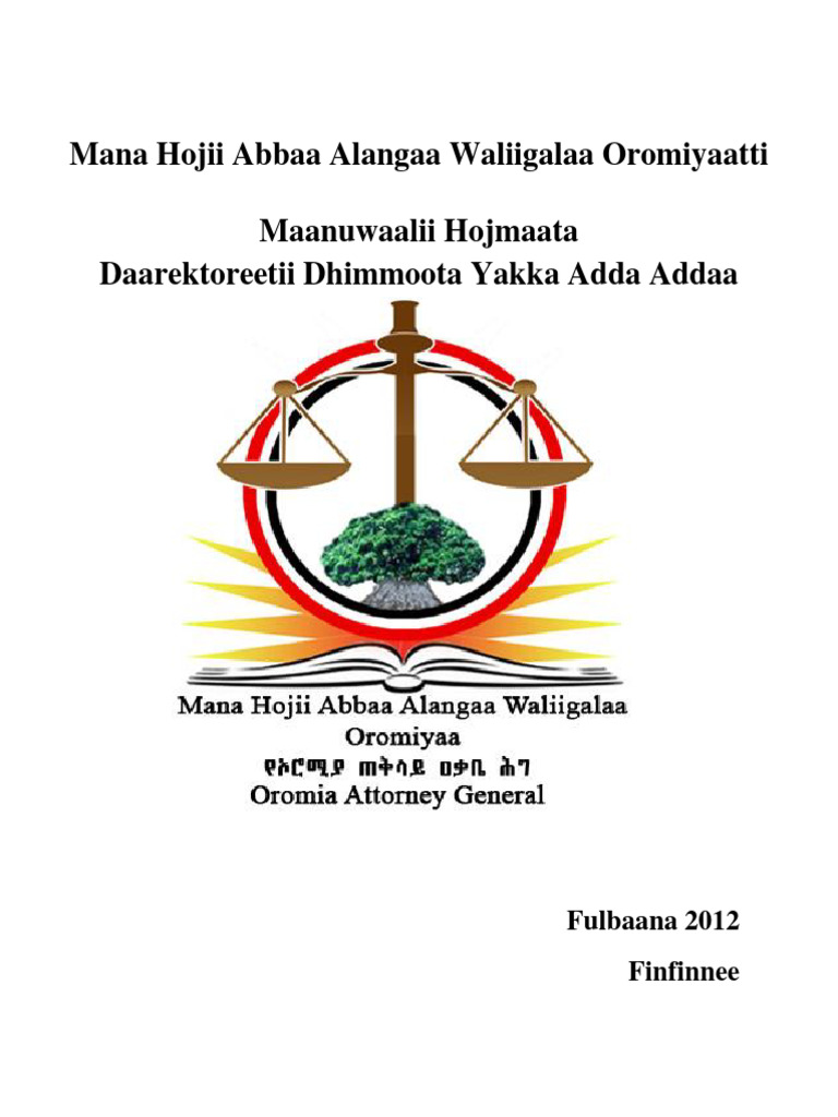 Maanuhaalii Yakkoota Adda Addaa | PDF