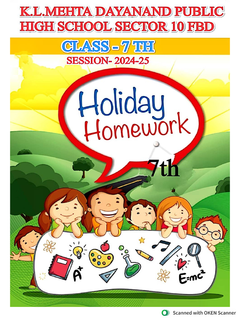 Class -7th Holiday Homework (2024-25) | PDF
