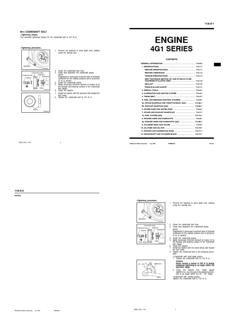 Engine 4g1 | PDF | Internal Combustion Engine | Piston