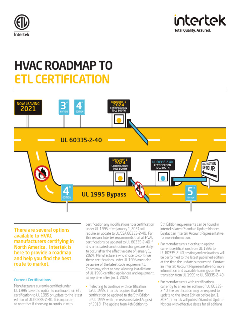 Intertek HVAC Roadmap To UL 60335-2-40 Certification | PDF | Home ...