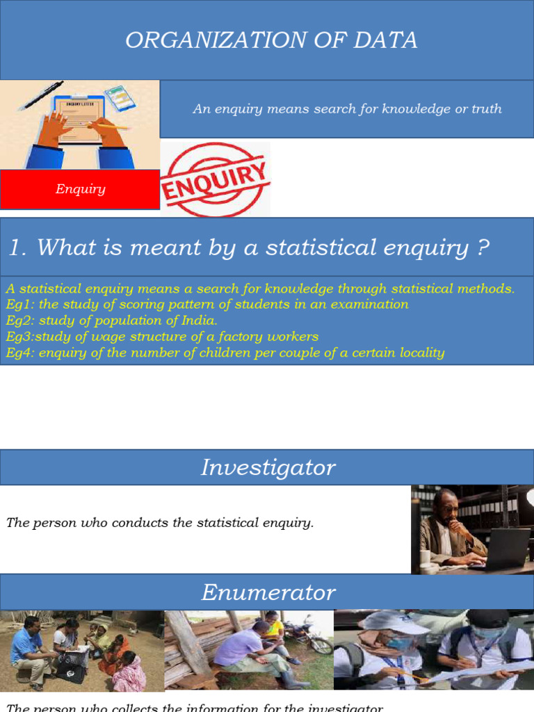 Organization of Data - PPTX (Autosaved) PDF | PDF | Survey Methodology | Census