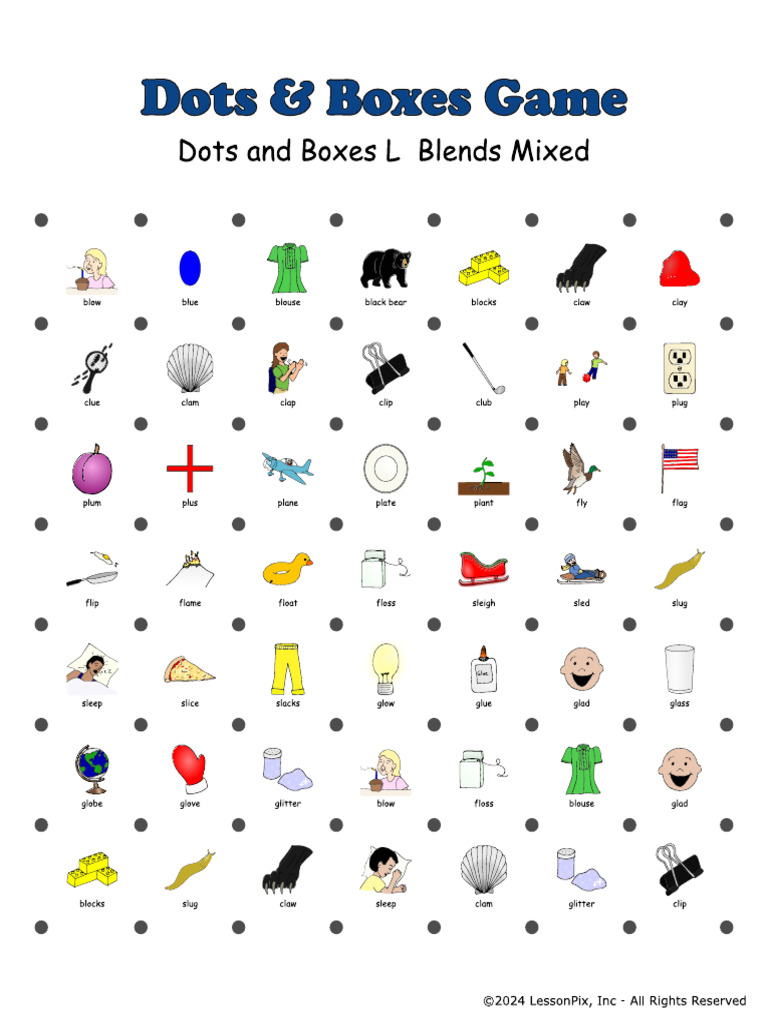 L Blends Dots and Boxes | PDF