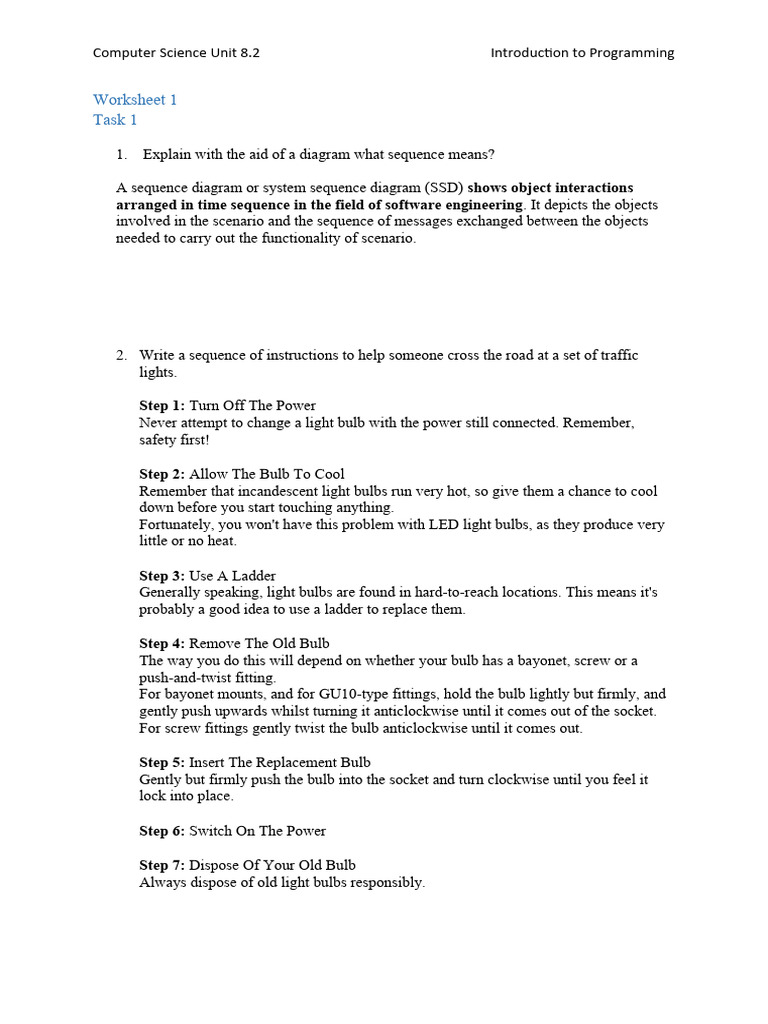 Worksheet 1 (2) | PDF | Manufactured Goods | Computing