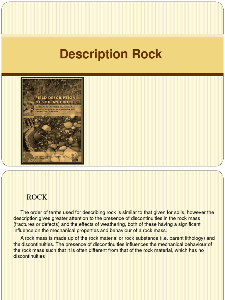 Description Rock | PDF | Rock (Geology) | Weathering