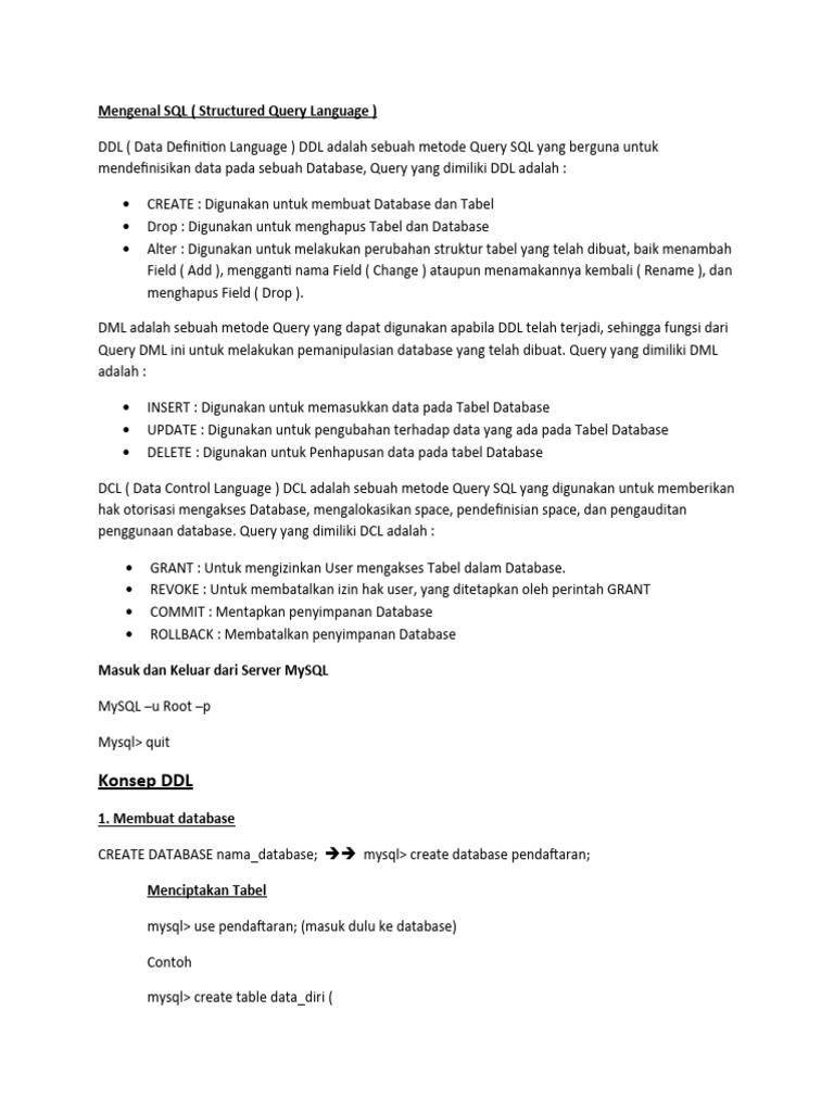 Latihan Mengenal SQL | PDF