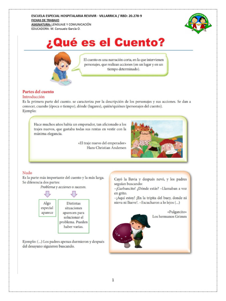 El Cuento Partes y Trabajo Practico | PDF | Ciencias sociales
