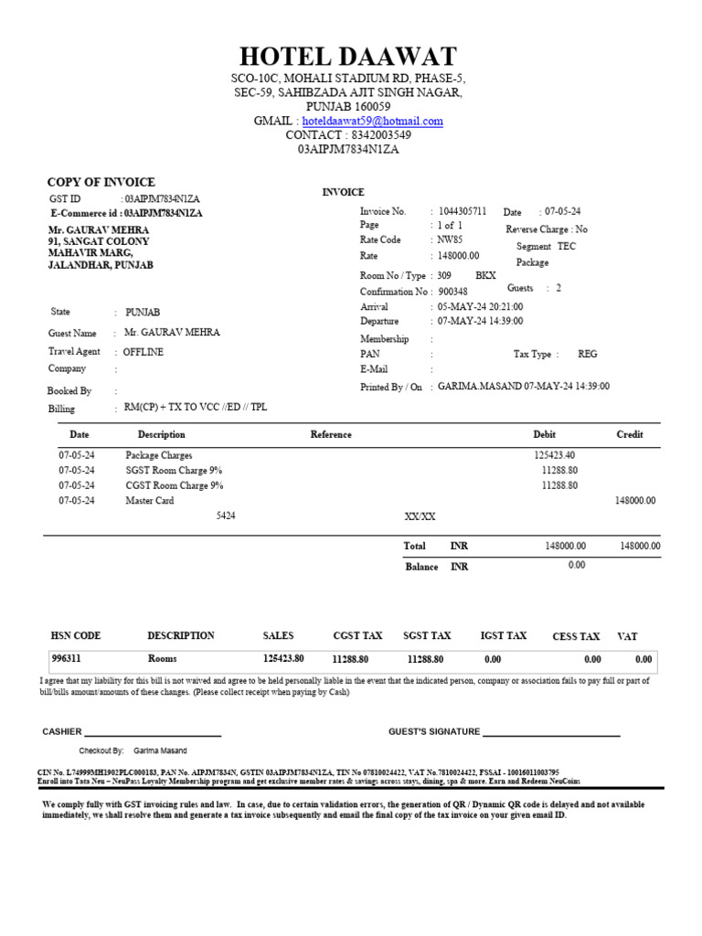 Gaurav Mehra Invoice | PDF | Business | Government Finances Gaurav Mehra Invoice | PDF | Business | Government Finances