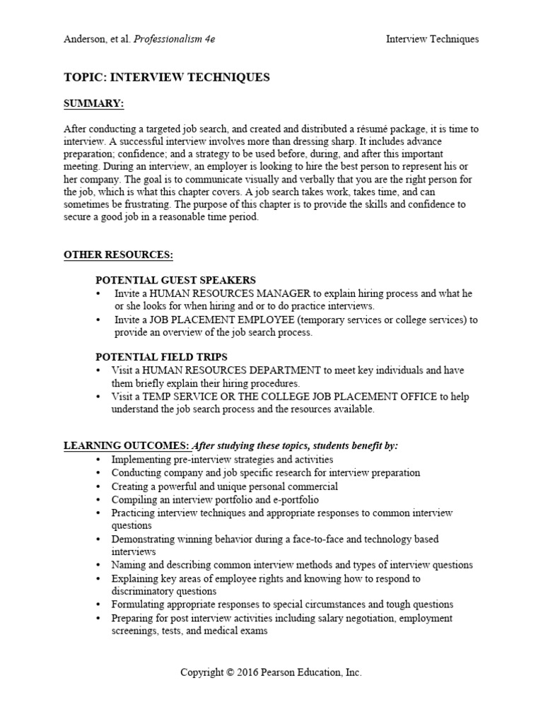 JOB INTERVIEW - 0133887243 - ch15 | PDF | Cost Of Living | Interview