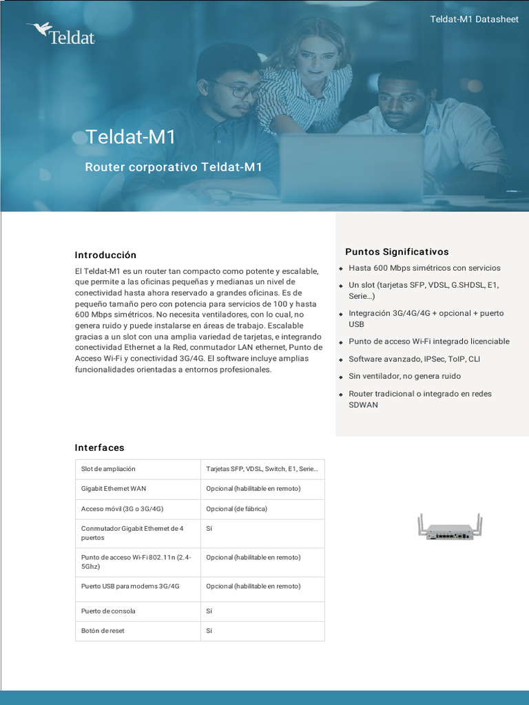 Teldat m1 | PDF | Punto de acceso inalámbrico | Ieee 802.11