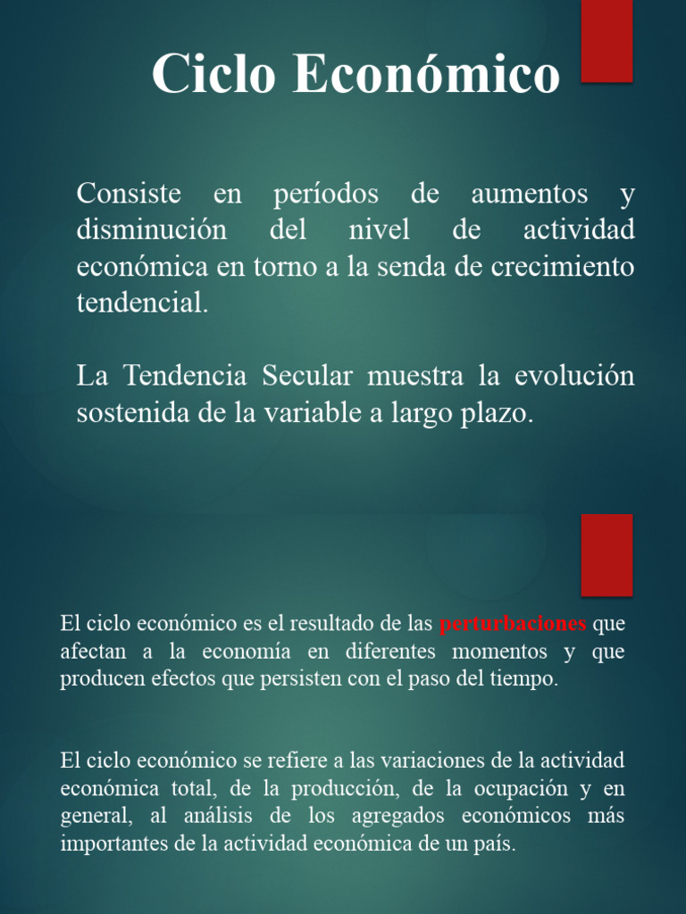 Presentación Ciclos Económicos | PDF | Ciclo comercial | Economía política
