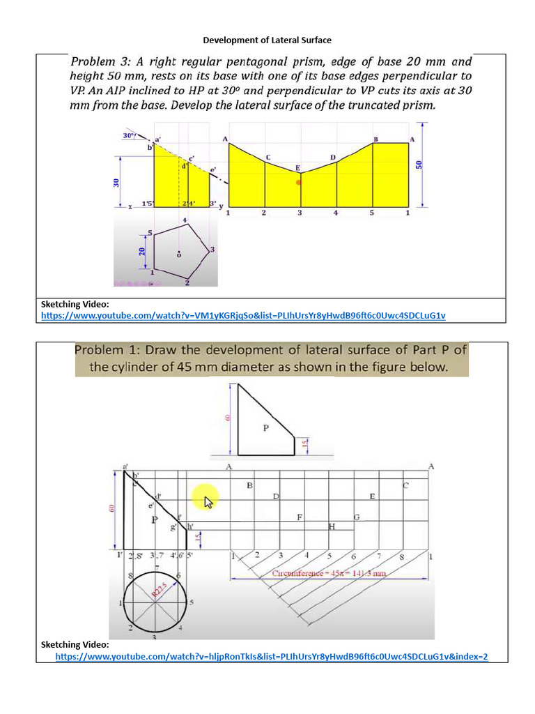 Development of Lateral Surface | PDF | Euclidean Geometry | Classical Geometry