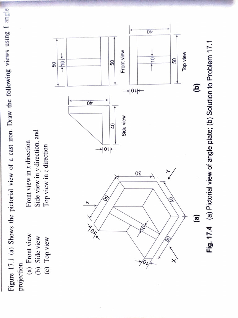 Isometric To Orthographic Projection | PDF | Infographics | Graphics