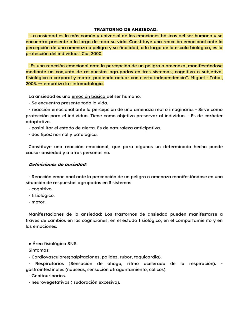 Trastorno de Ansiedad y Trastorno Obsesivo Compulsivo, Intervencion ...