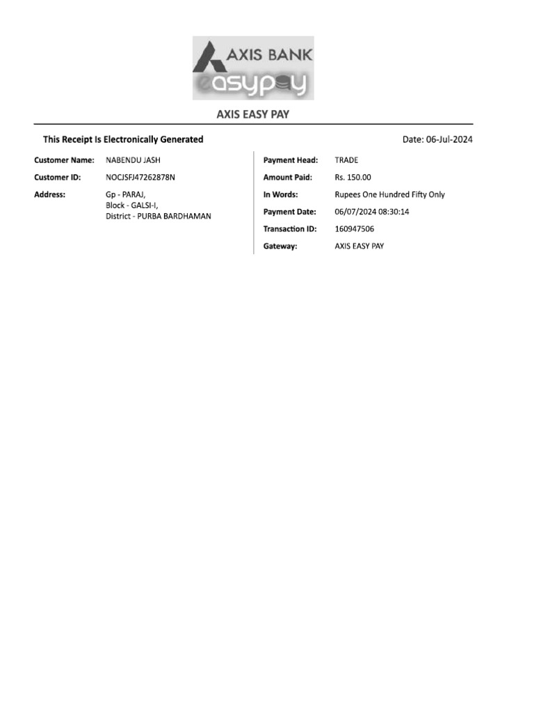 license receipt | PDF