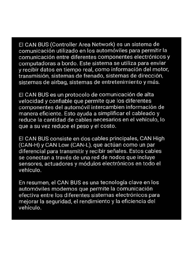 Que Es El CAN BUS. | PDF