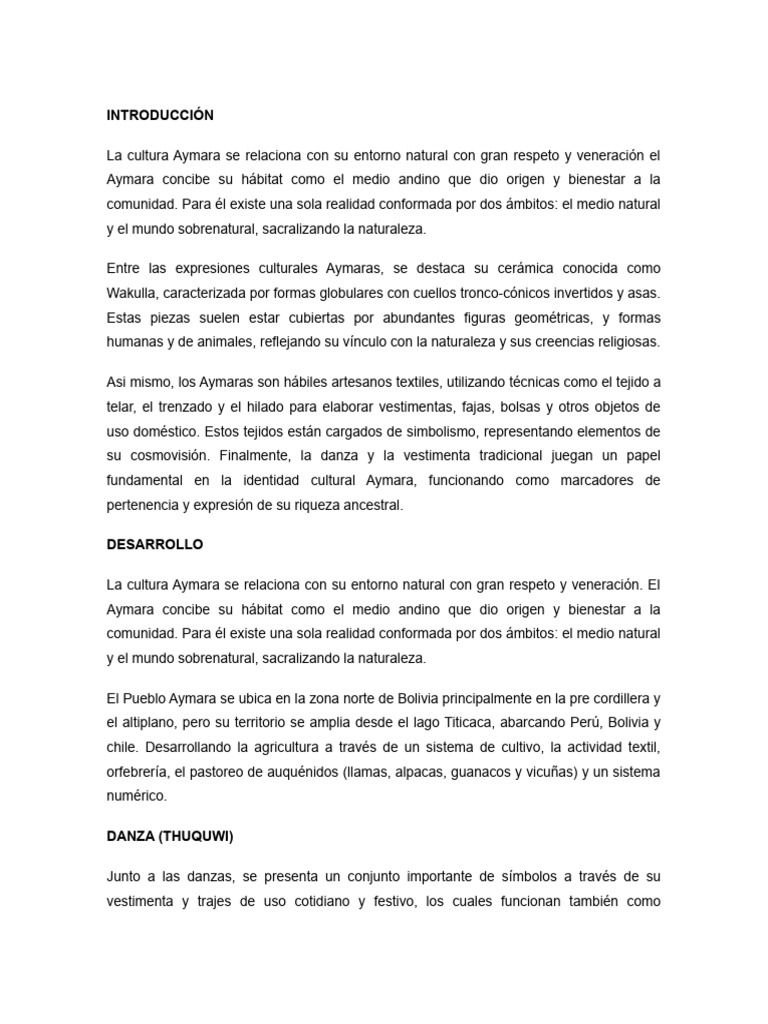 Informe Artes | PDF | Telar | Bolivia