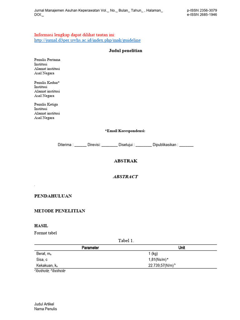 Template JMA Re-Akreditasi | PDF