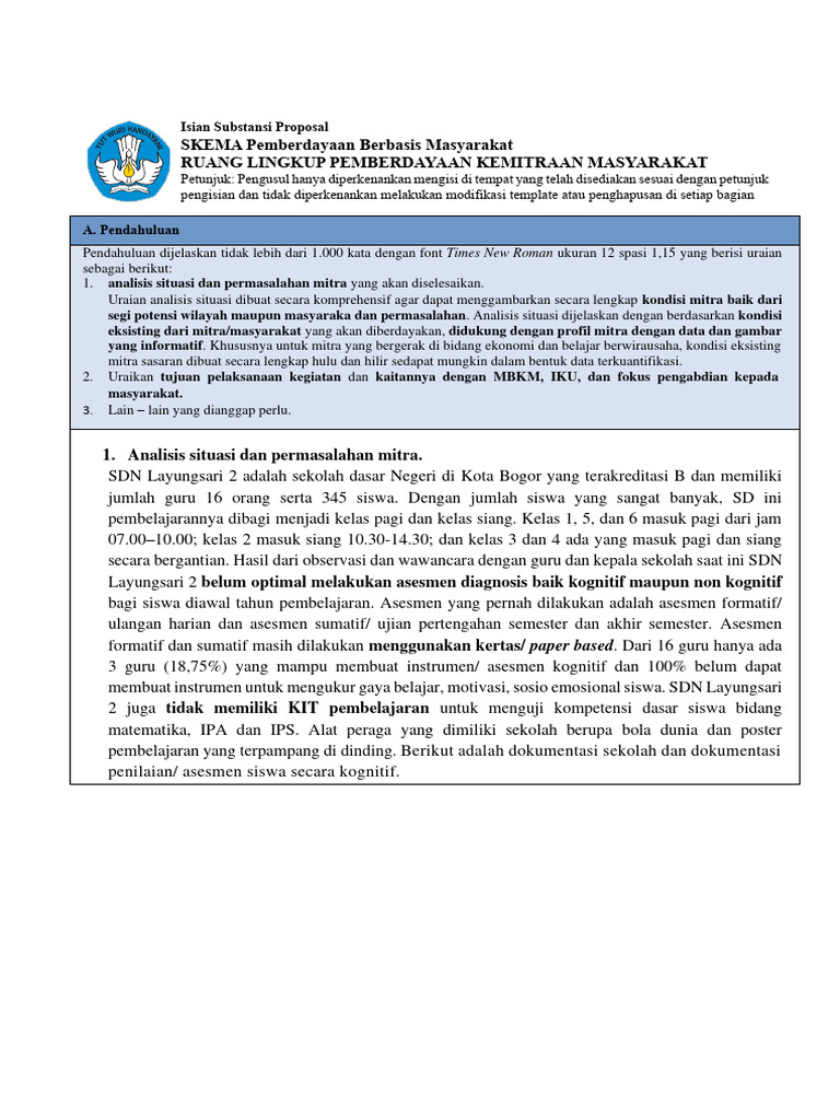 Proposal PKM Rita Istiana 2024 Update 190624 | PDF | Karier & Perkembangan