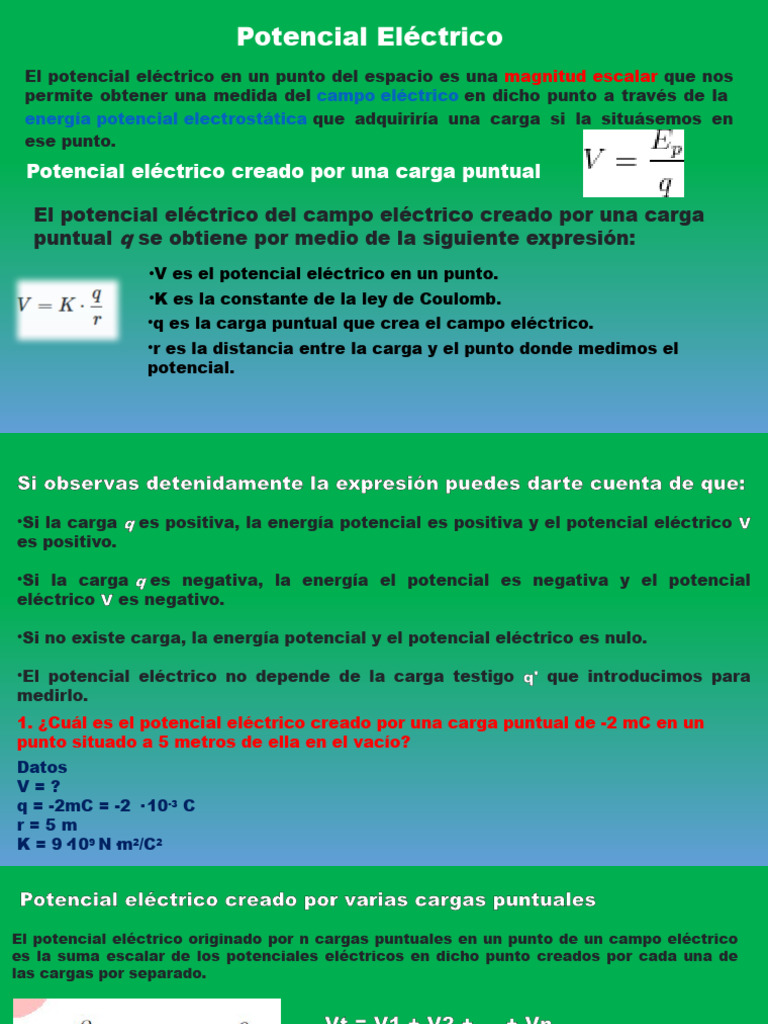 Potencial Electrico | PDF | Campo eléctrico | voltaje