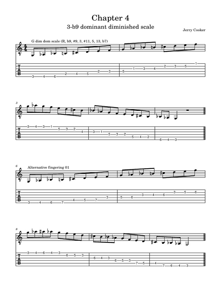 Jerry Coker Chapter - 4 Diminished Scale | PDF
