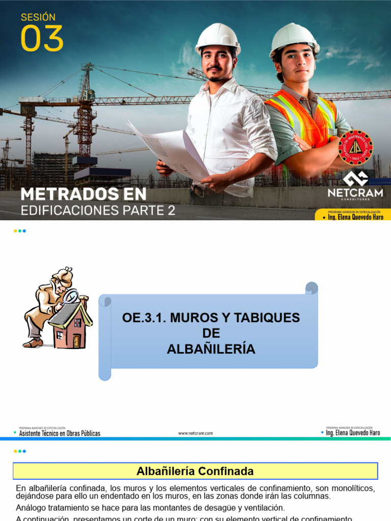 Asistente Técnico en Obras Públicas - Sesión 03 | PDF | Hormigón | Albañilería