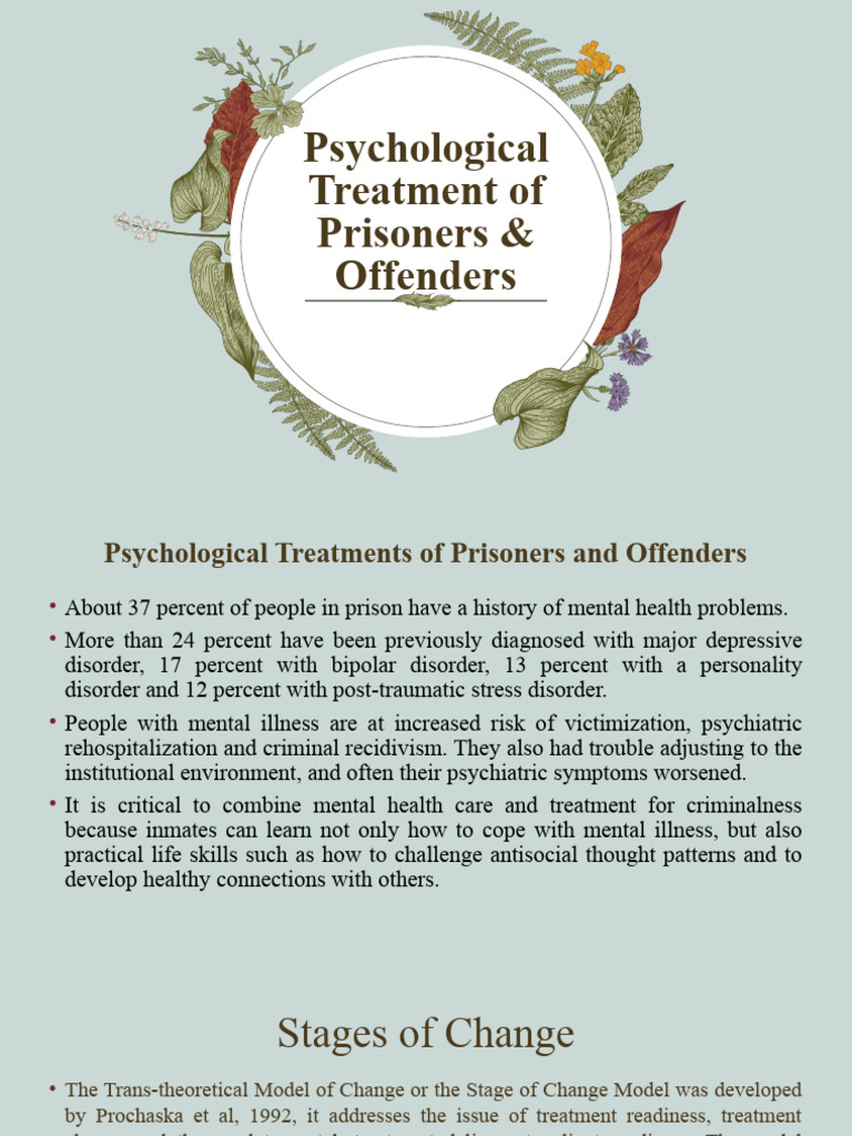 Psychological Treatment for Offenders | PDF | Dialectical Behavior ...