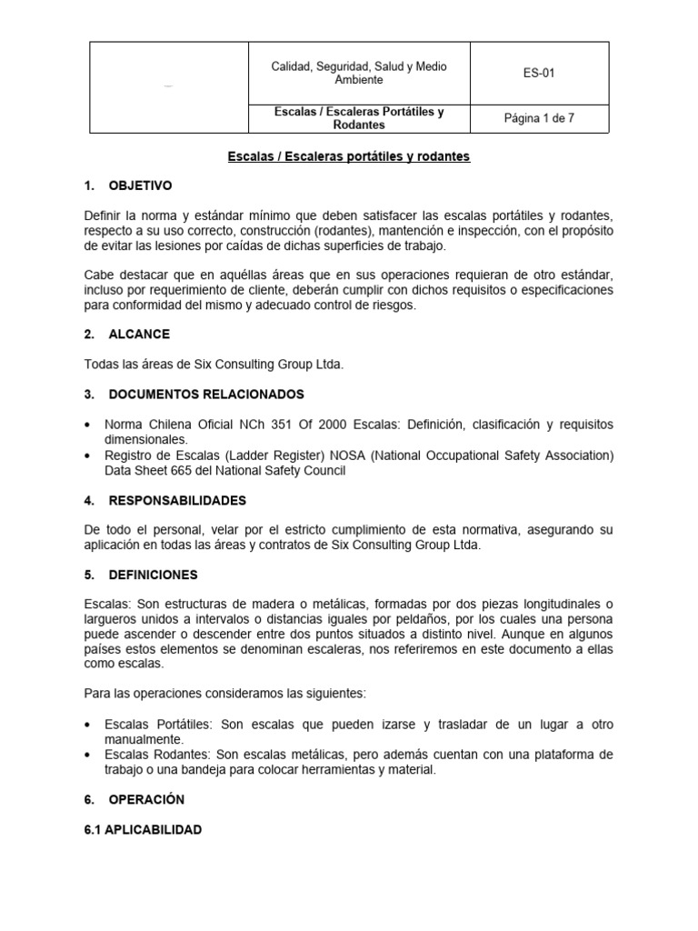 Escalas Escaleras Portátiles y Rodantes | PDF