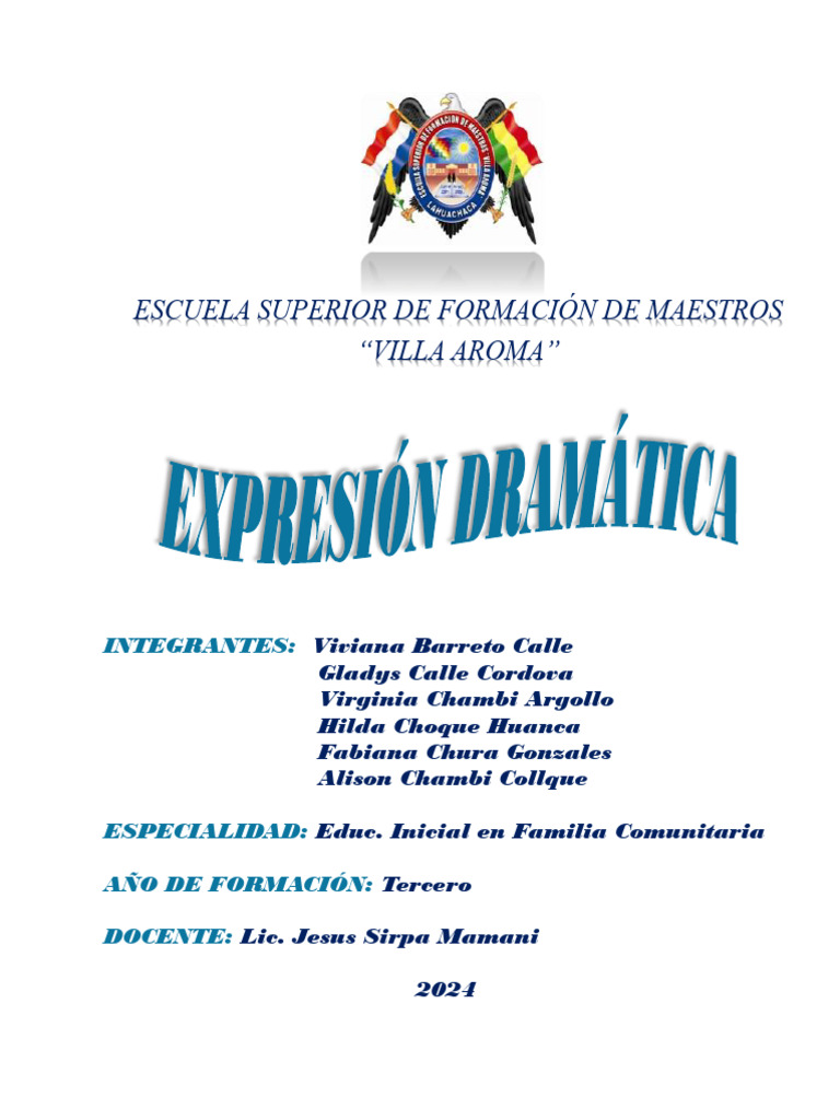 Informe - Expresion Dramática (1) - 1 | PDF | Teatro | Las emociones