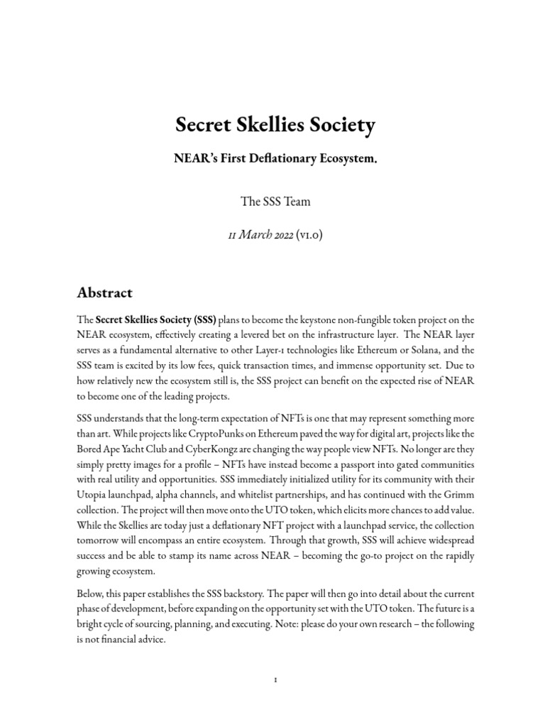 SSS Whitepaper 6 | PDF | Games & Activities | Technology & Engineering