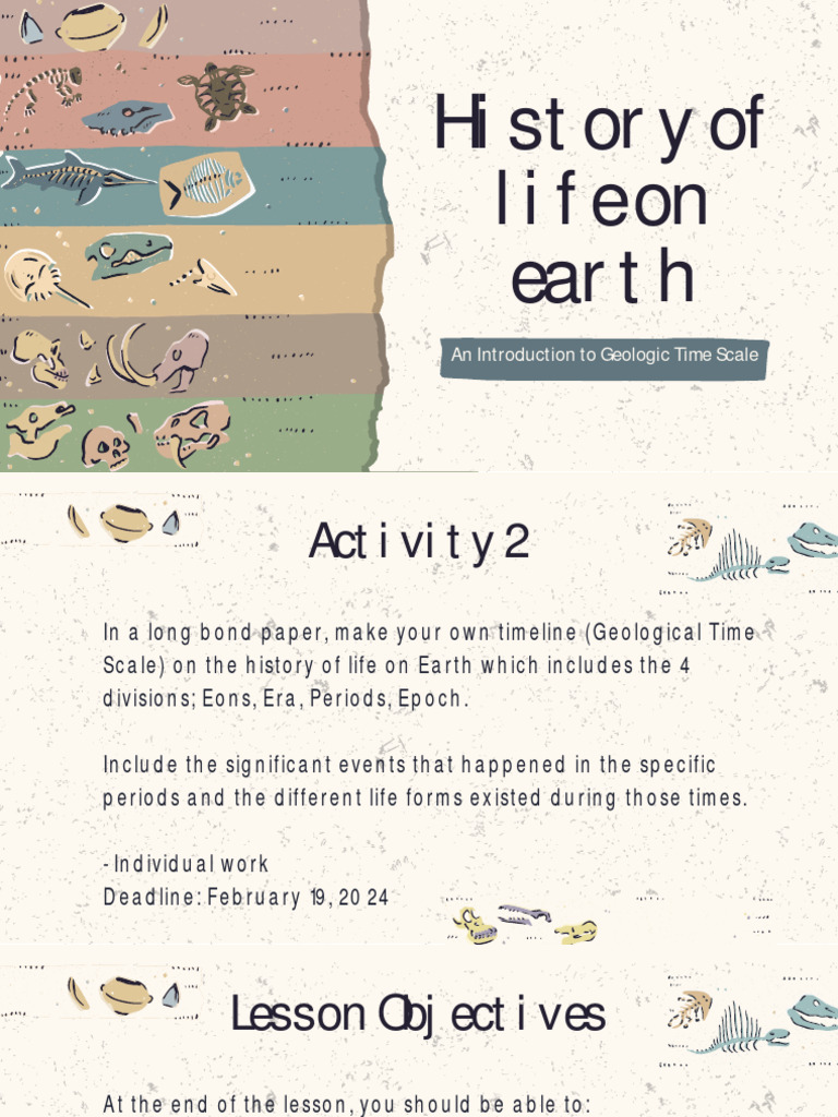 History of Life On Earth | PDF | Pleistocene | Geology