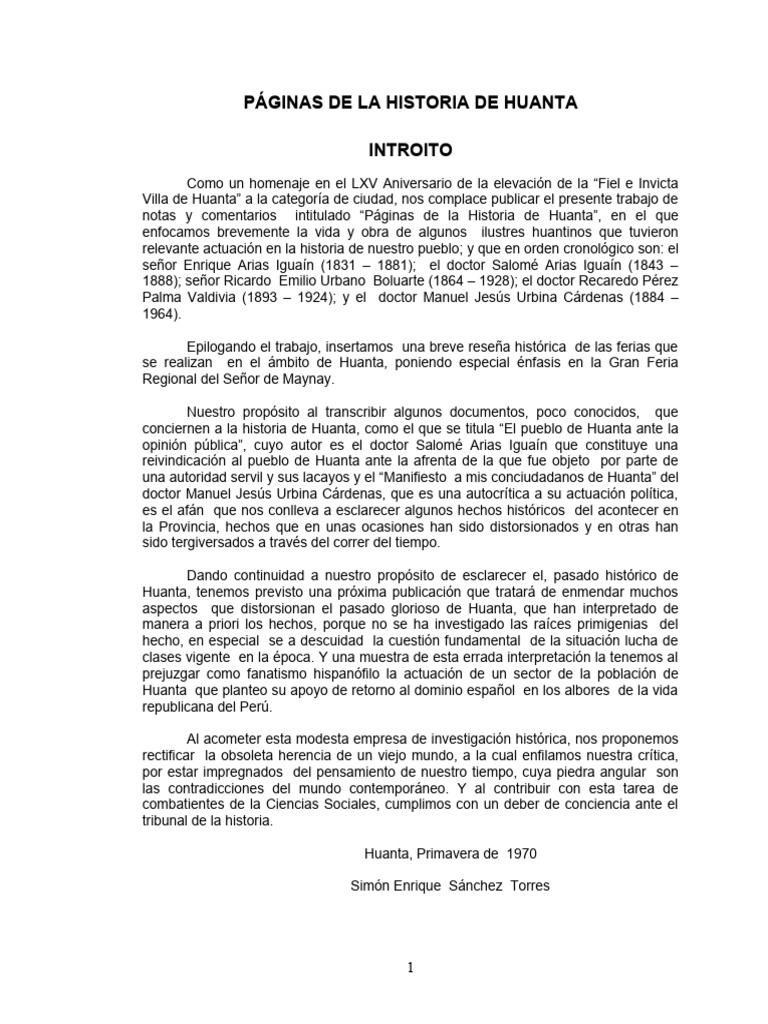 Historia y Homenaje a Huanta | PDF | Museo | Perú