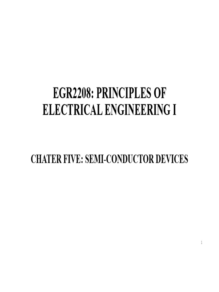 CHAPTER 5 Semi-Conductor Devices | PDF | P–N Junction | Semiconductors