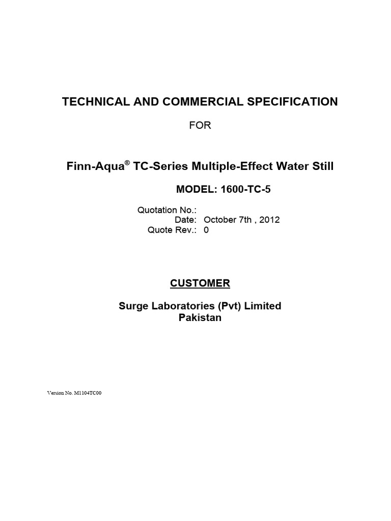 T1-MWS1600TC5 Technical Specification 20121007 ZK Comments SA Feedback ...