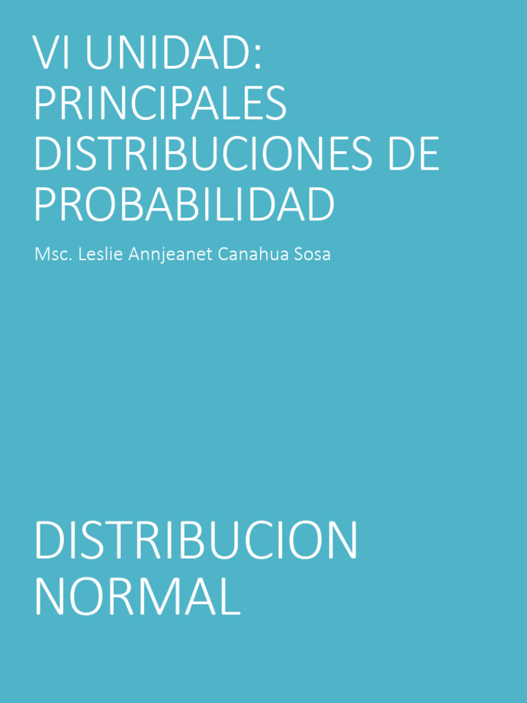 5unidad Principales Distribuciones de Probabilidad | PDF | Distribución ...