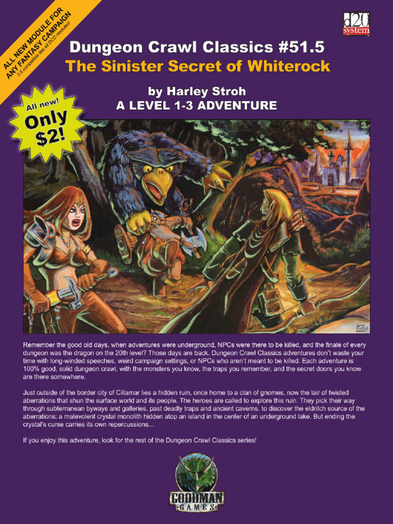 Dungeon Crawl Classics 515 The Sinister Secret of Whiterock | PDF